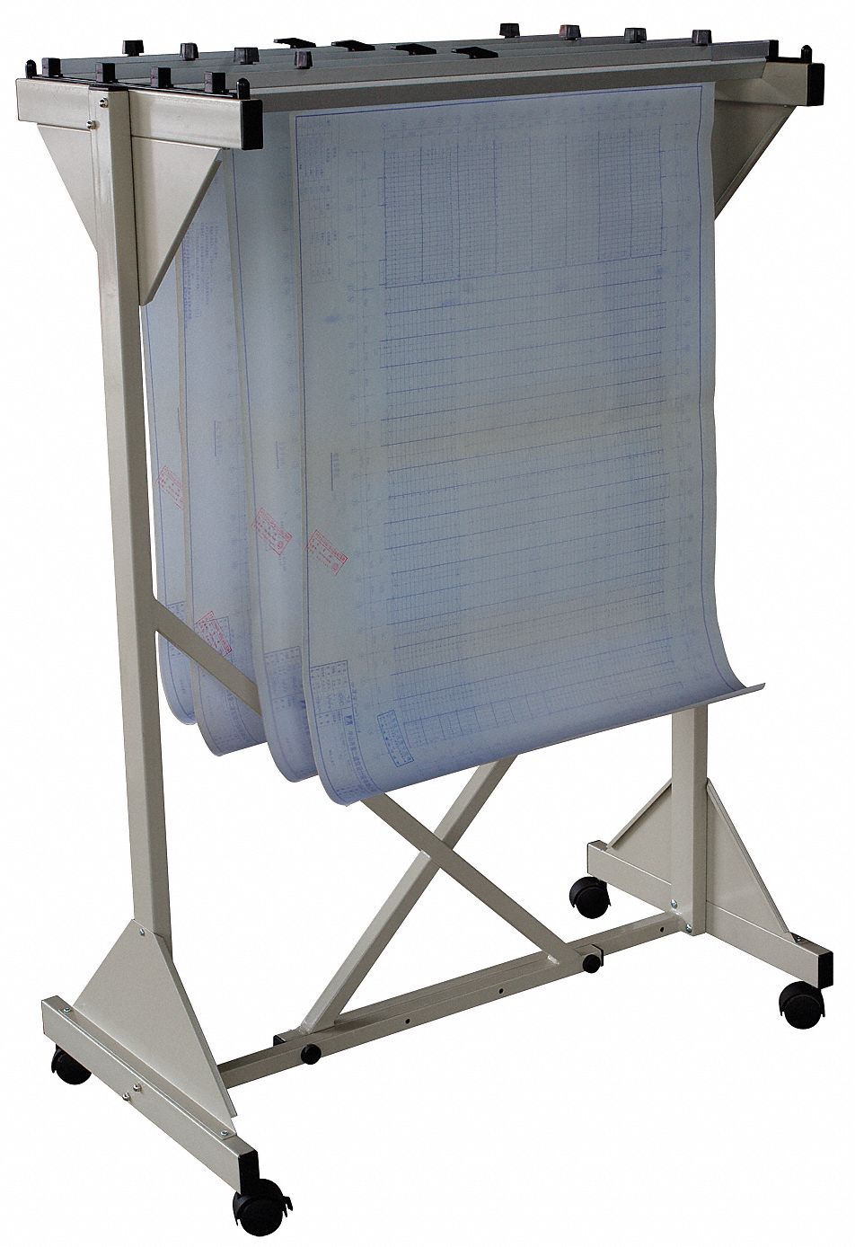 Mobile Drop/Lift Rack, 51 in Height, 25 3/4 to 43 3/4 in Width, 20 1/2 ...