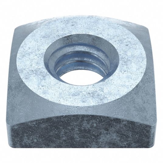 #8-32 Thread Size, Steel, Square Nut - 5CVG0|SQMSNI20-80-7500BX - Grainger