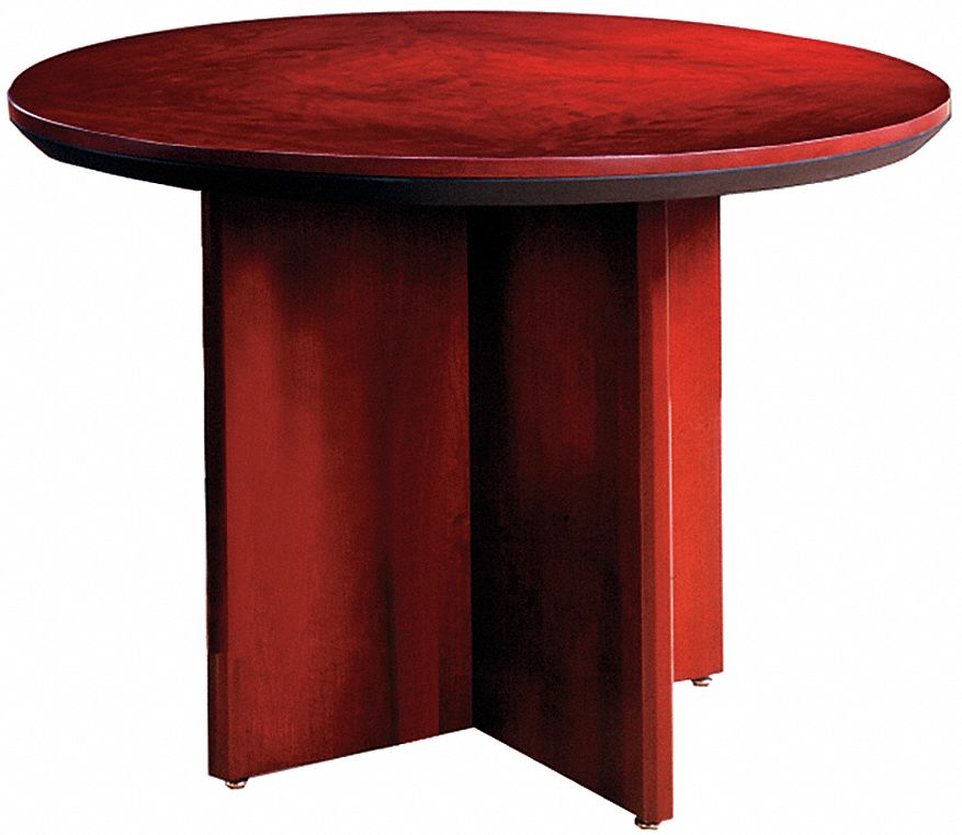 Conference Table,Rnd,42Dia,Sierra Cherry - Grainger
