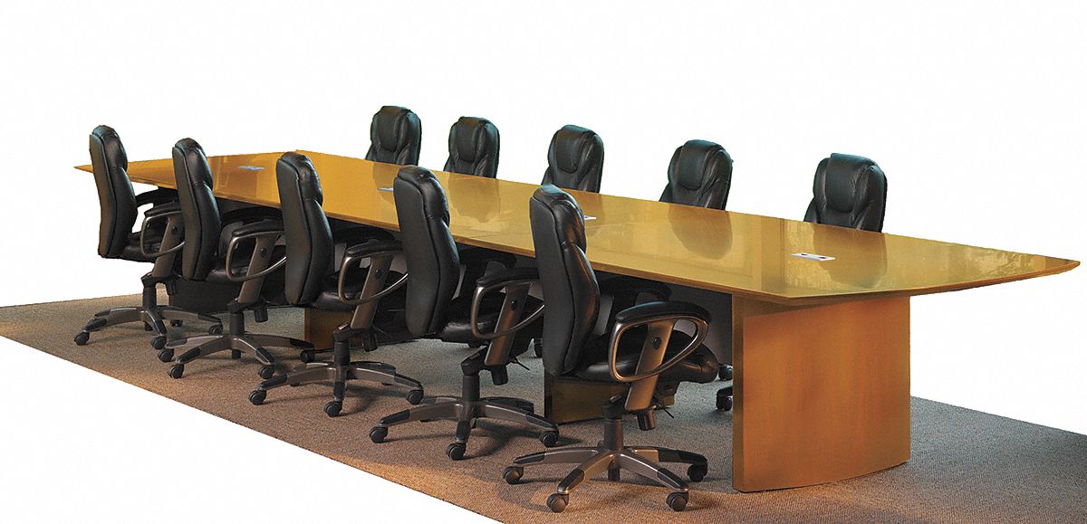 Conf Table,Curved Ends,18ft,Mahogany - Grainger