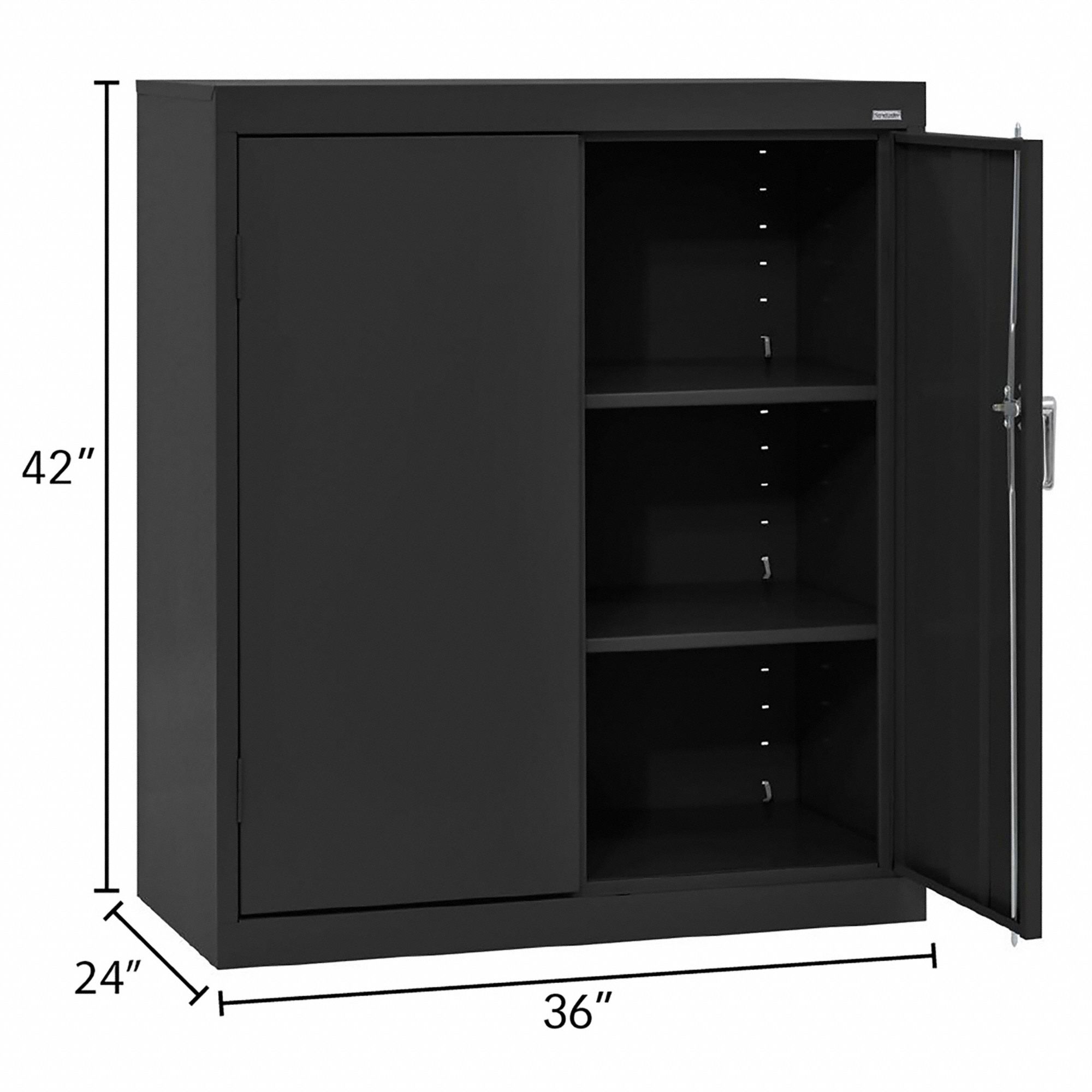 SANDUSKY Storage Cabinet: 36 in x 24 in x 42 in, Swing Handle & Keyed ...