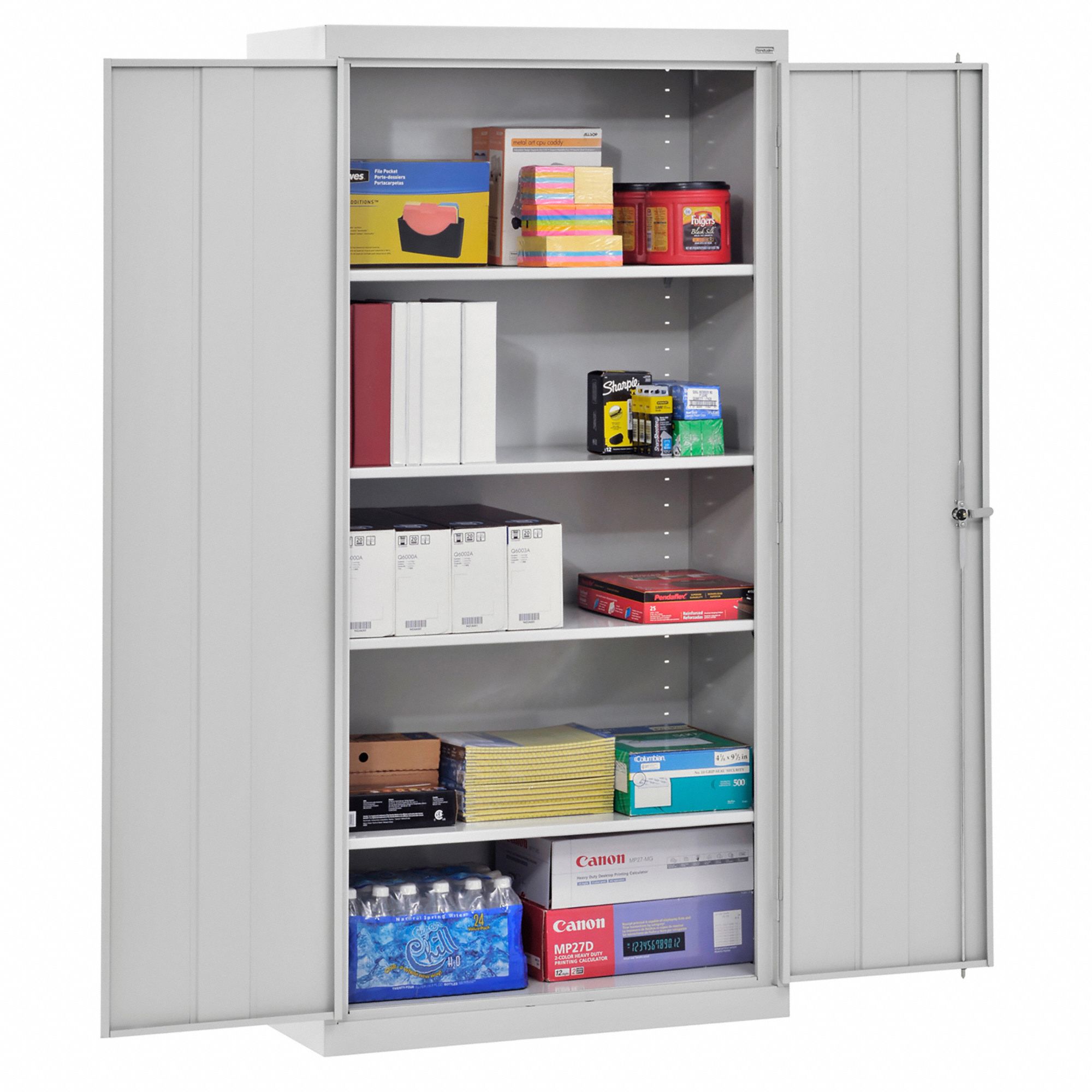 SANDUSKY Storage Cabinet: 36 in x 18 in x 72 in, Swing Handle & Keyed ...