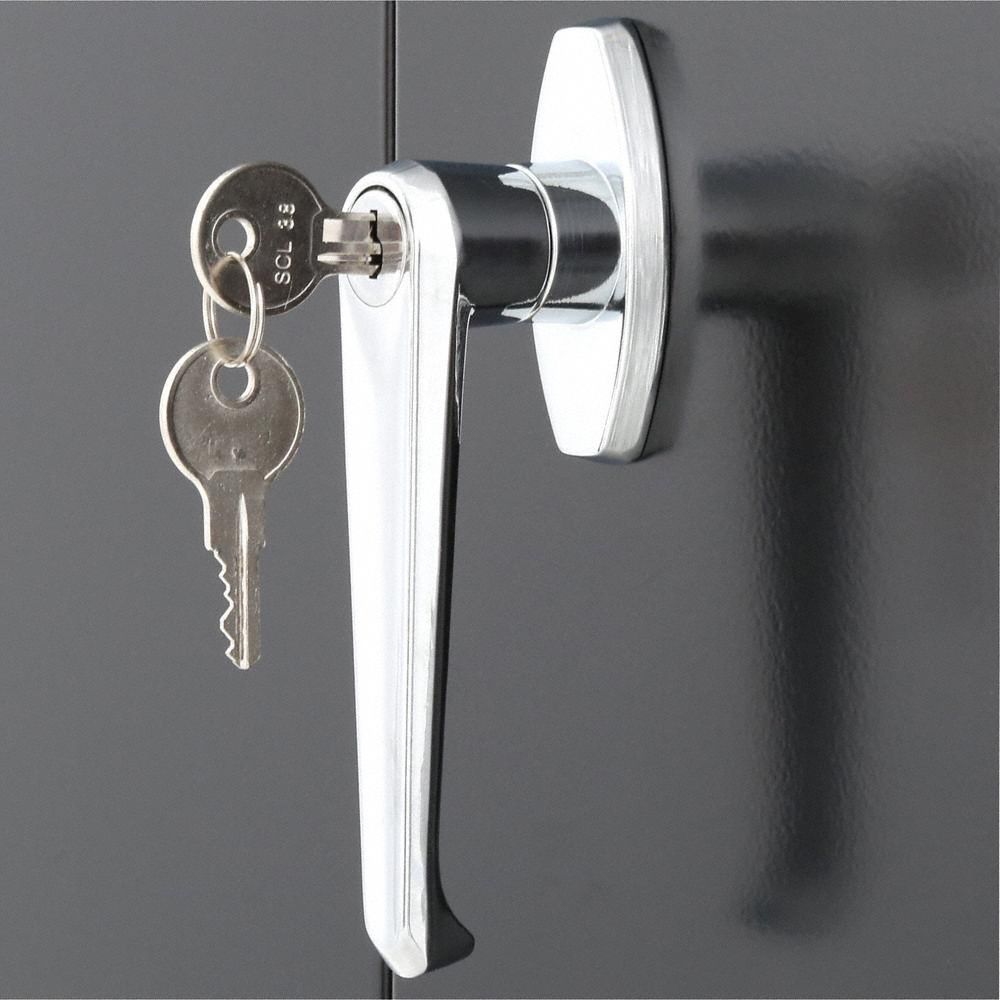 SANDUSKY Storage Cabinet: 36 in x 18 in x 72 in, Swing Handle & Keyed ...