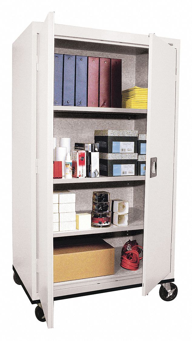 SANDUSKY, Casters, 36 in x 24 in x 66 in, Storage Cabinet - 5DCN5 ...