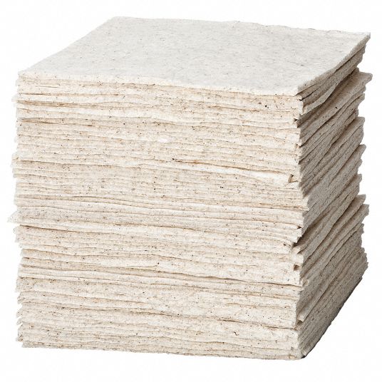 BRADY SPC ABSORBENTS, 49 oz Volume Absorbed Per Pad, 39 gal (100 Pads ...