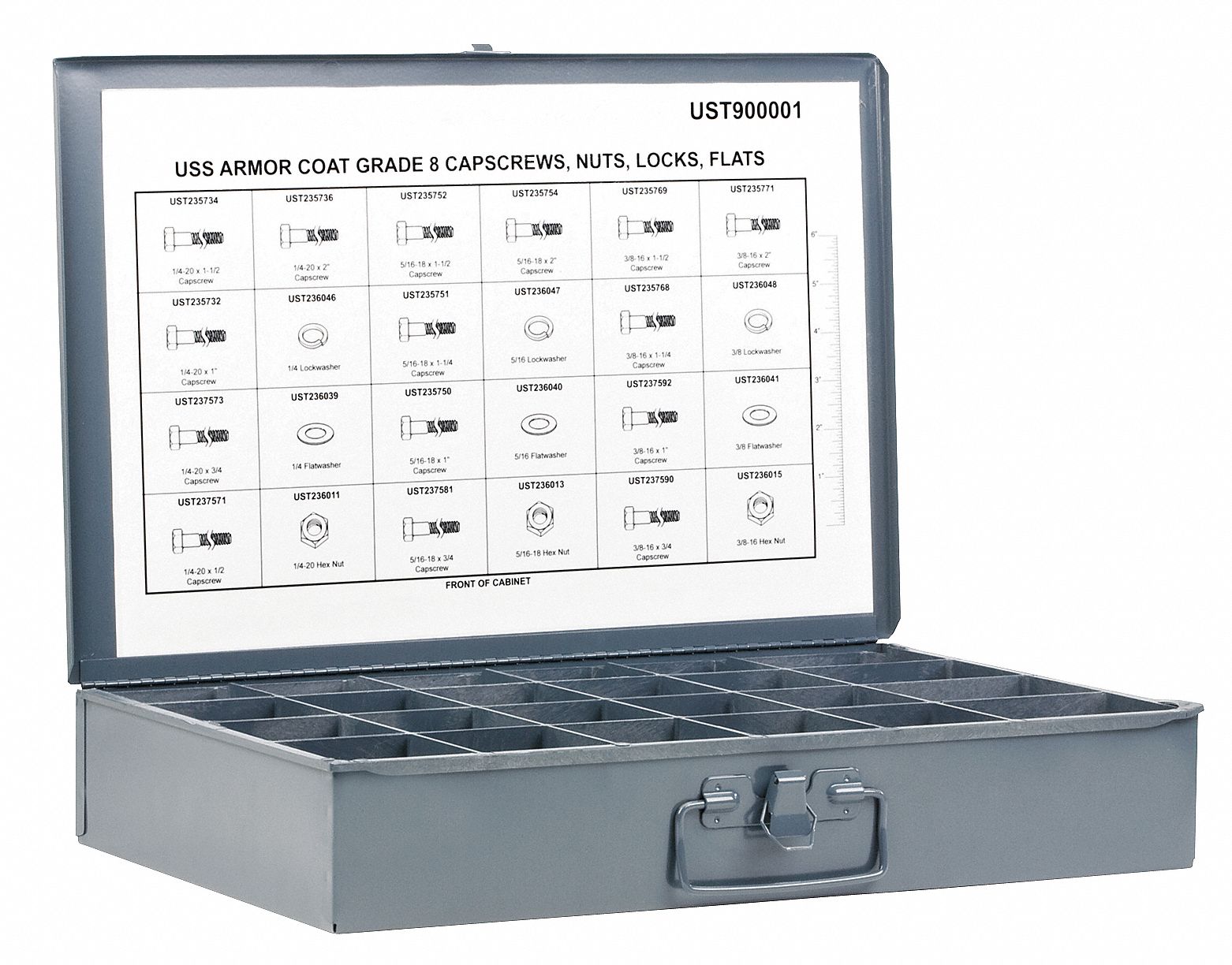 ARMOR COAT Hex Head Cap Screw Assortment: Steel, Grade 8, Armor Coat ...