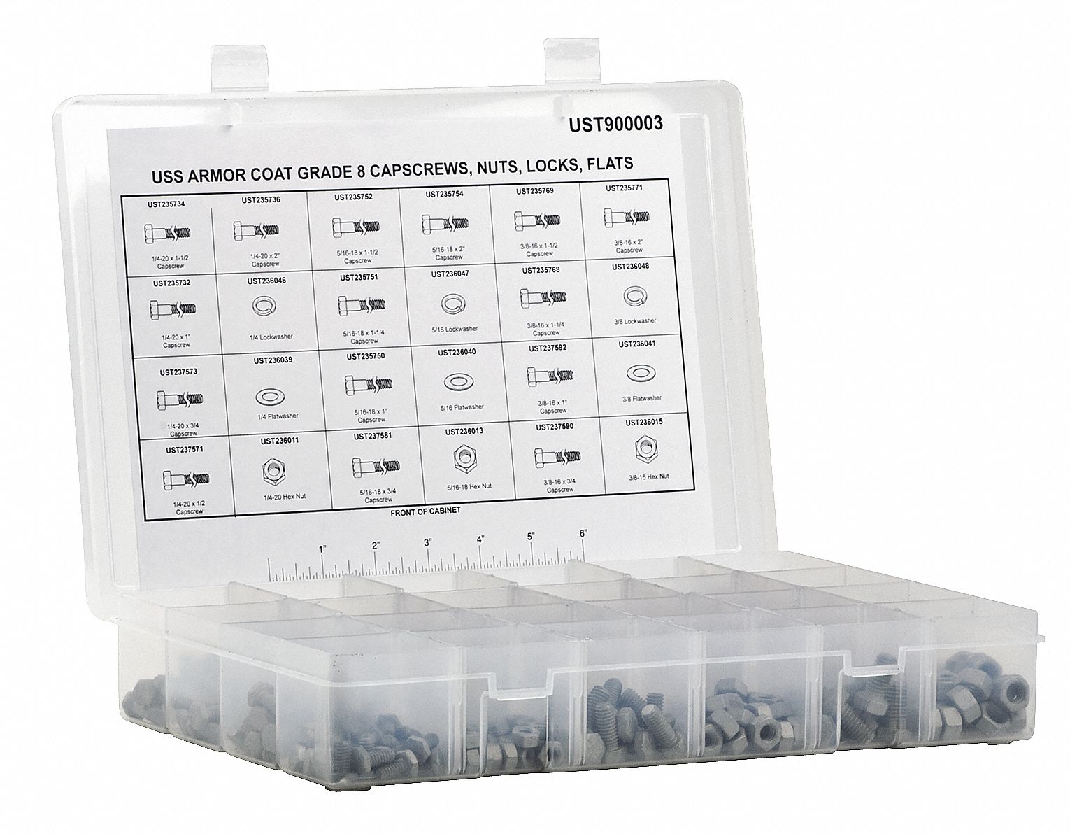 ARMOR COAT Hex Head Cap Screw Assortment: Steel, Grade 8, Armor Coat ...