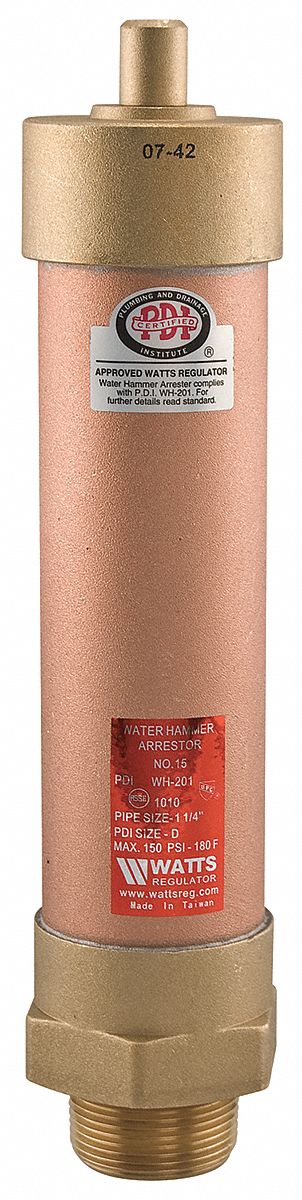 2 11/16 inH Copper Water Hammer Arrestor, NPT - Grainger