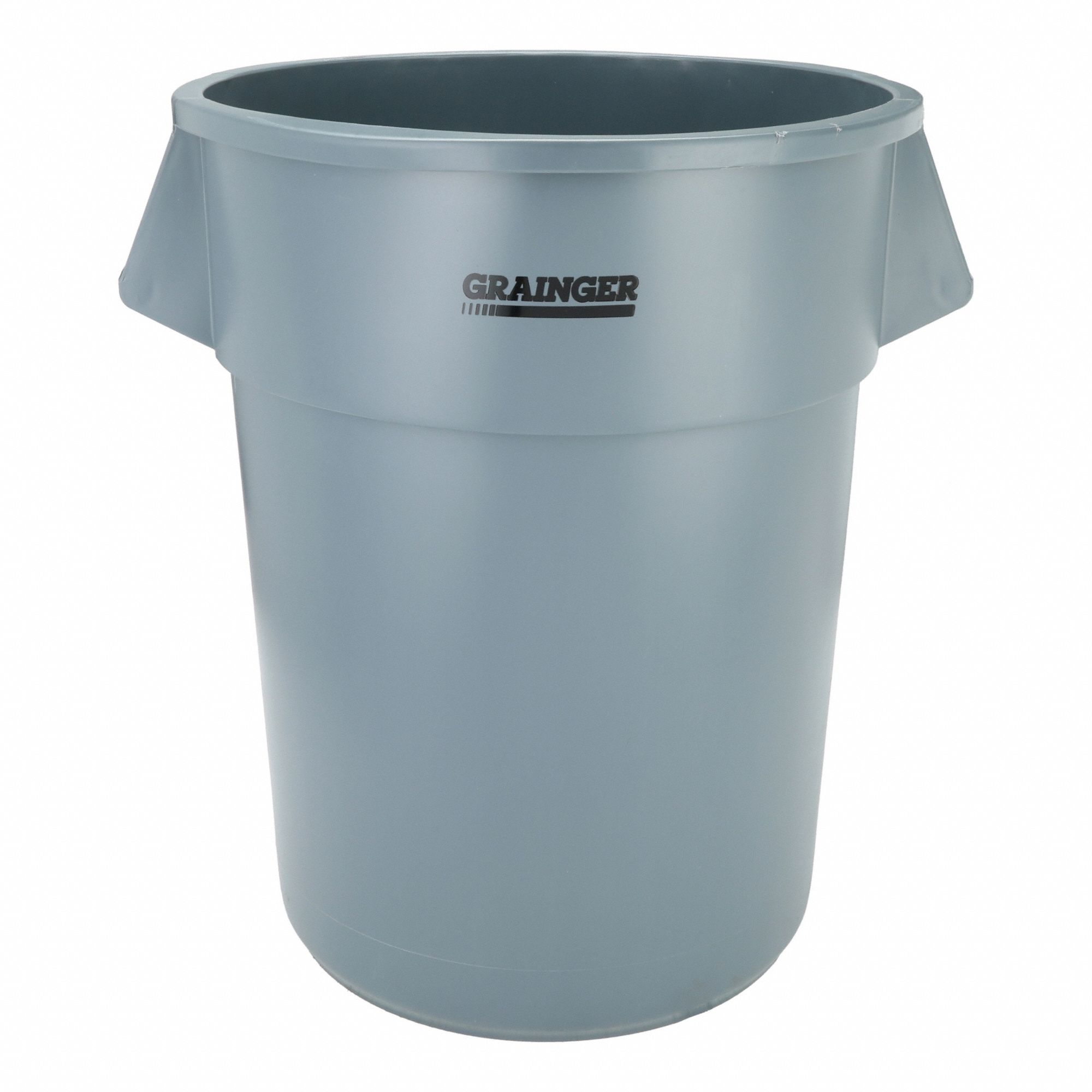 GRAINGER, Round, Gray, Trash Can - 5DMU6|5DMU6 - Grainger