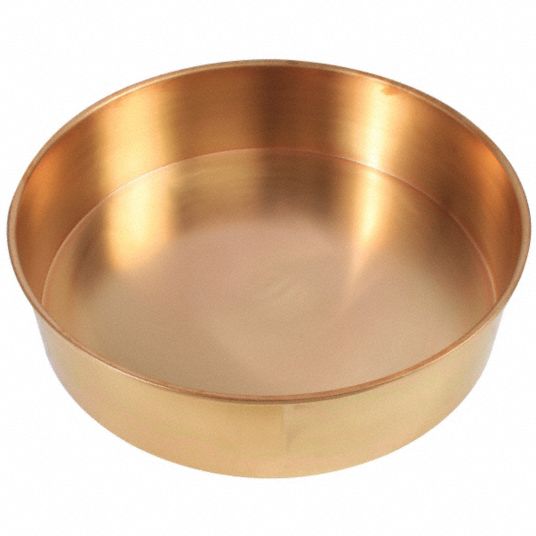 Sieve Bottom Pan, Brass, 12 in Dia., 3 in Overall Depth, ASTM E11 ...