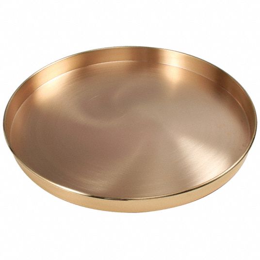 Sieve Bottom Pan, Brass, 12 in Dia., 1 in Overall Depth, ASTM E11 ...