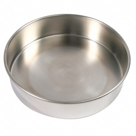 Sieve Bottom Pan, Stainless Steel, 8 in Dia., 2 in Overall Depth, ASTM ...