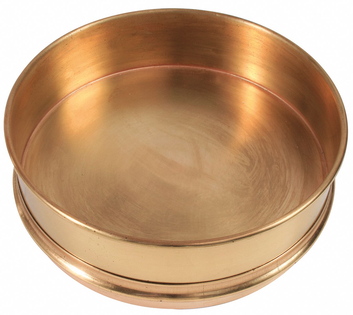 Sieve Separator Pan, Brass, 8 in Dia., 2 in Overall Depth, ASTM E11 ...