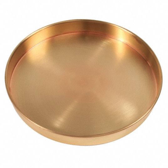 Sieve Bottom Pan, Brass, 8 in Dia., 1 in Overall Depth, ASTM E11 - Grainger