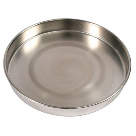 Sieve Bottom Pan, Stainless Steel, 8 in Dia., 1 in Overall Depth, ASTM ...