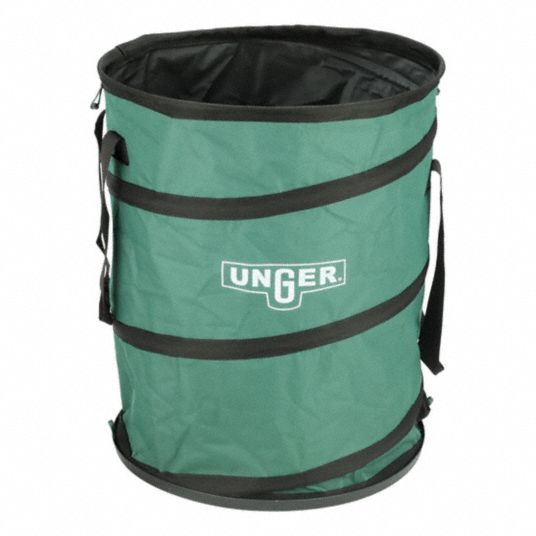 UNGER, 40 gal Capacity, 23 in Dia, Reusable Litter Collection Bag ...