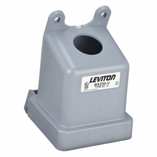 Angle Back Box, Dead End, 20/30 Amps, 6 5/8 in Length, 3 7/8 in Width ...