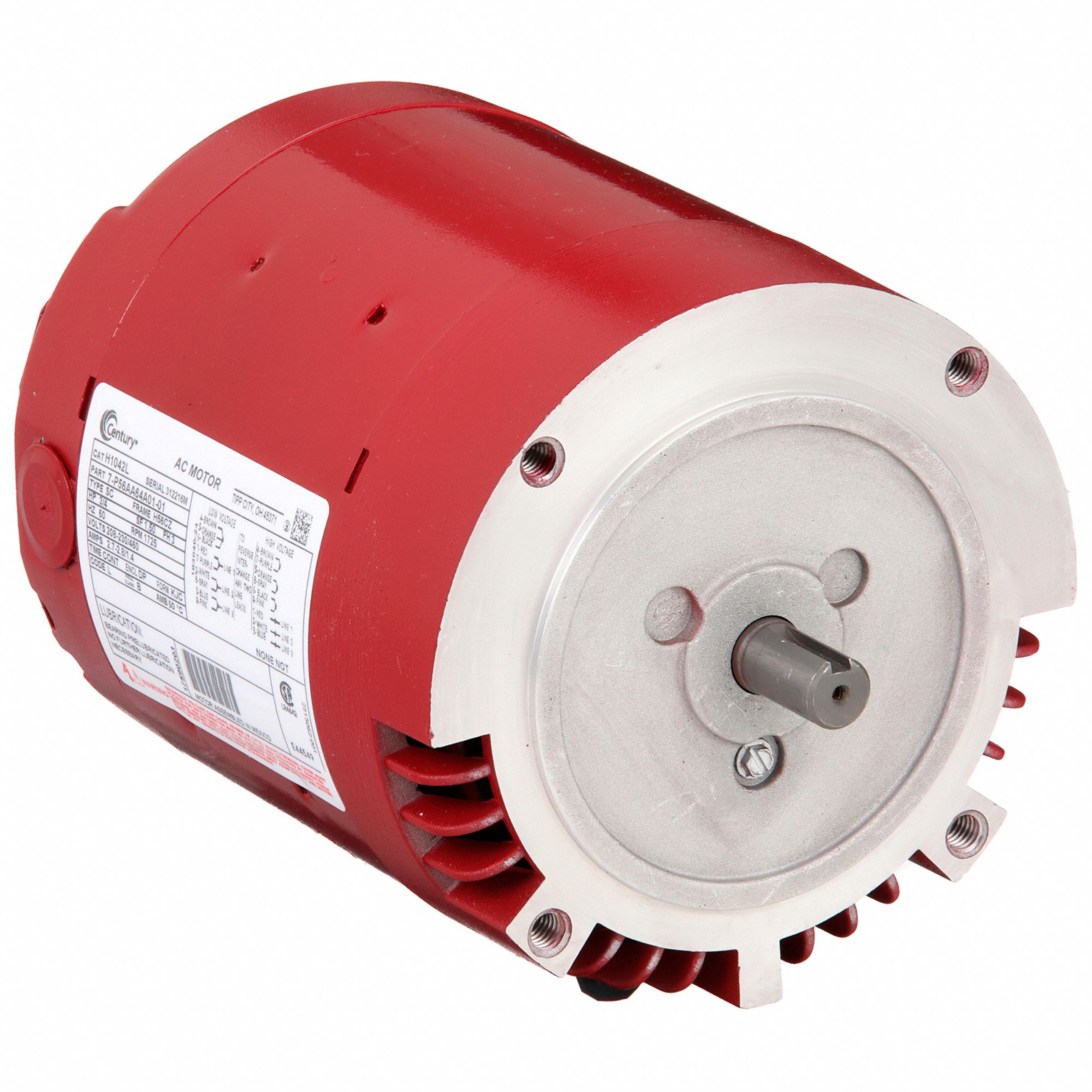 CENTURY, Mfr Part # H1042L, Three Phase, Circulating Pump Motor - 5DVU8 ...