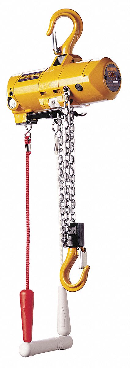 HARRINGTON, Hook Mounted - No Trolley, 500 lb Lifting Capacity, Air Chain Hoist - 5DZG1|AH500C ...