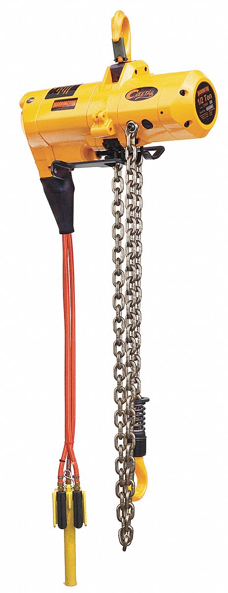 HARRINGTON, Hook Mounted - No Trolley, 2,000 lb Lifting Capacity, Air Chain Hoist - 5DZJ6 ...