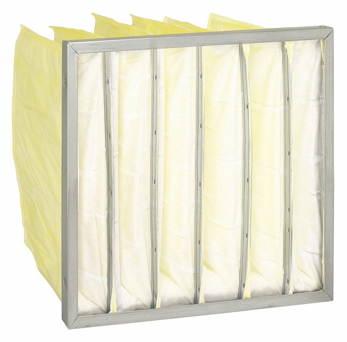 24x24x10 Nominal Filter Size, Tan/Yellow, Pocket Air Filter - 5E864 ...