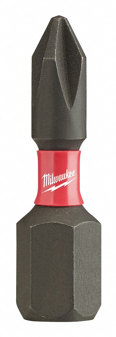 Phillips Impact Insert Bit, 1/4 in Hex, PK 2 - Grainger