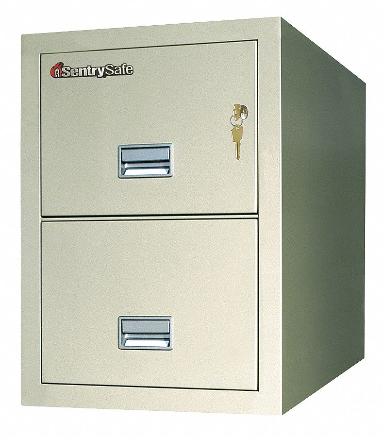 Vertical, Fire-Resistant Filing Cabinet, Number of Drawers 2, Legal ...