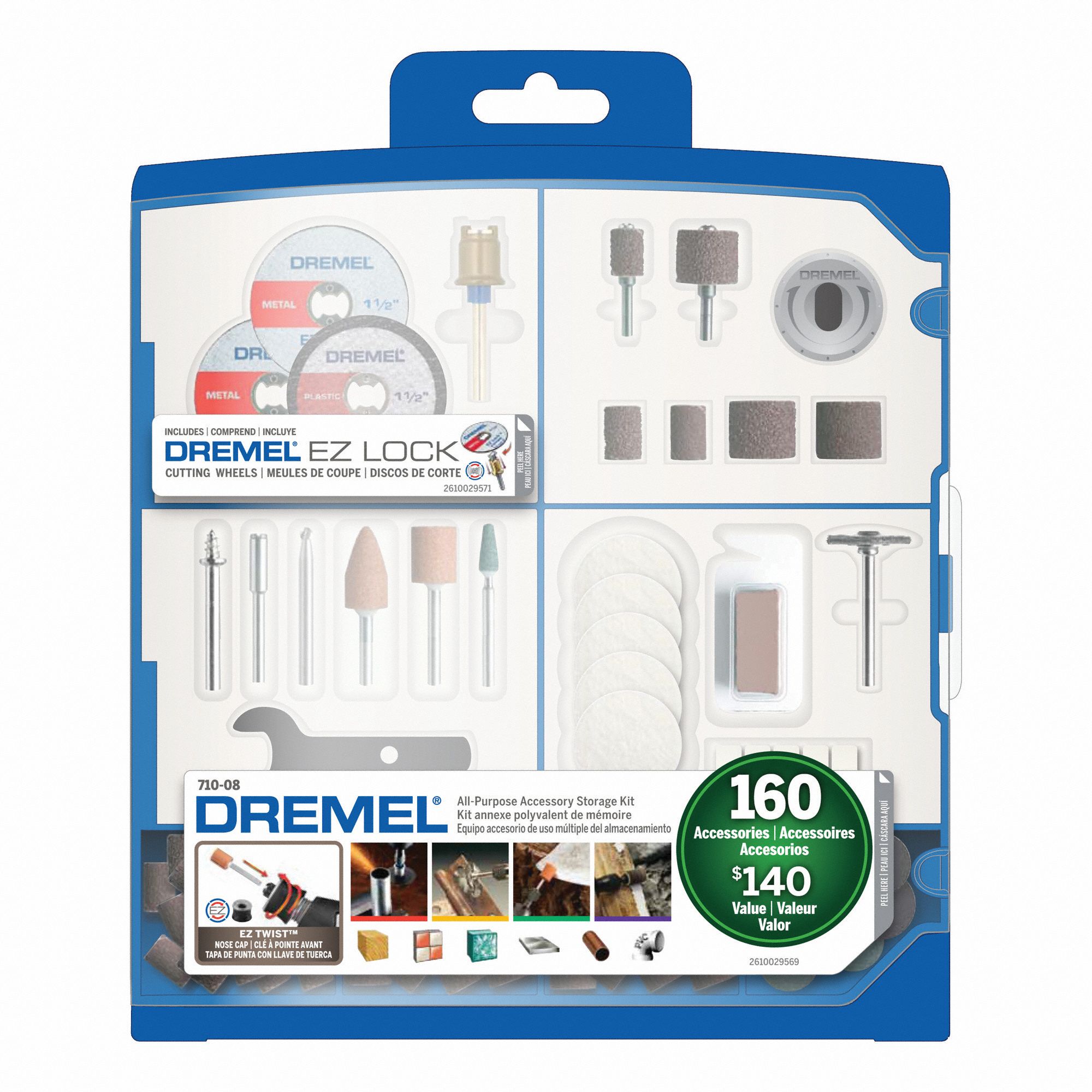 DREMEL, Gen Purpose Attachment Set, 160 Pieces, General Purpose ...