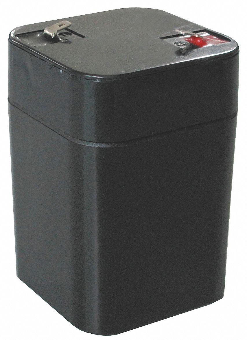 6V DC, Sealed Lead Acid Battery, 5.0Ah, Faston, 4.75 in Height, 2 11/16 ...