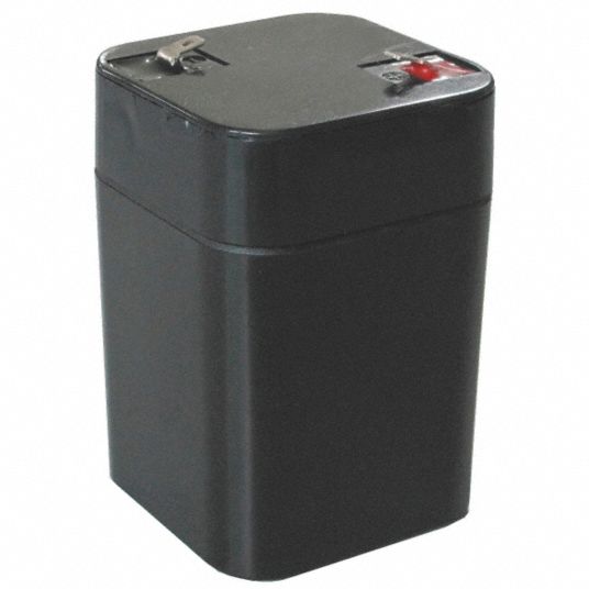 6V DC, Sealed Lead Acid Battery, 5.0Ah, Faston, 4.75 in Height, 2 11/16 ...