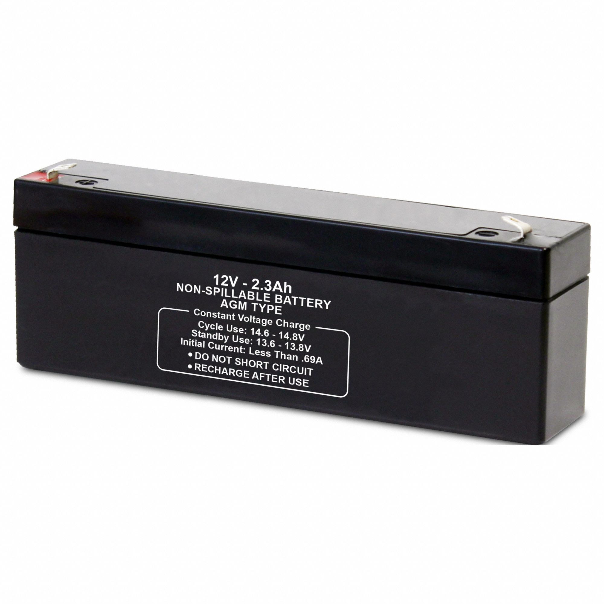 12V DC, 2.3 Ah Capacity, Sealed Lead Acid Battery - 5EFF8|5EFF8 - Grainger