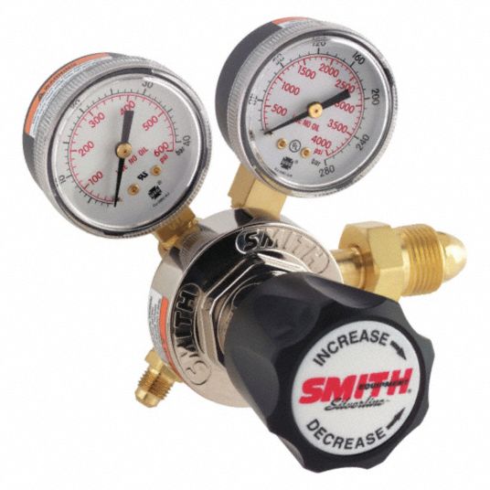 SMITH EQUIPMENT Gas Regulator: Single Stage, CGA 580 Inlet, 7/16"-20 ...
