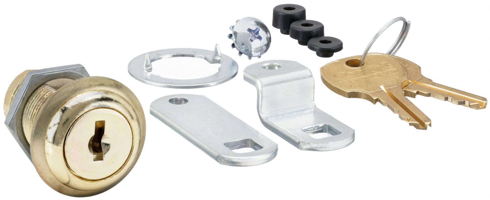 COMPX NATIONAL Disc Tumbler Keyed Cam Lock: For 7/8 in Material Thick ...