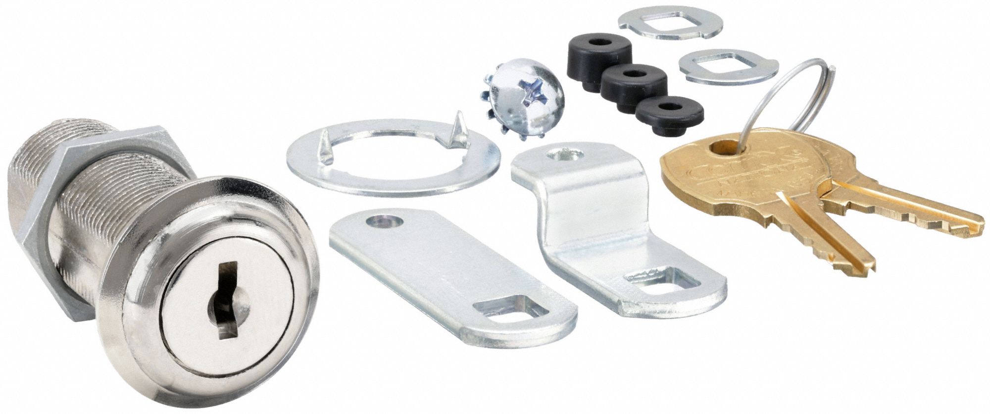 COMPX NATIONAL Disc Tumbler Keyed Cam Lock: For 1 7/16 in Material ...