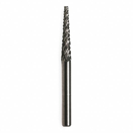 Carbide Bur, Length of Cut 5/8 in, Overall Length 1 1/2 in, Trade ...