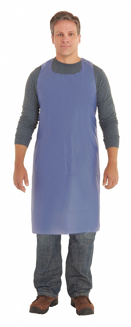 ALPHATEC Mandil con Peto Resistente a Químicos , Azul , Longitud 39 ...