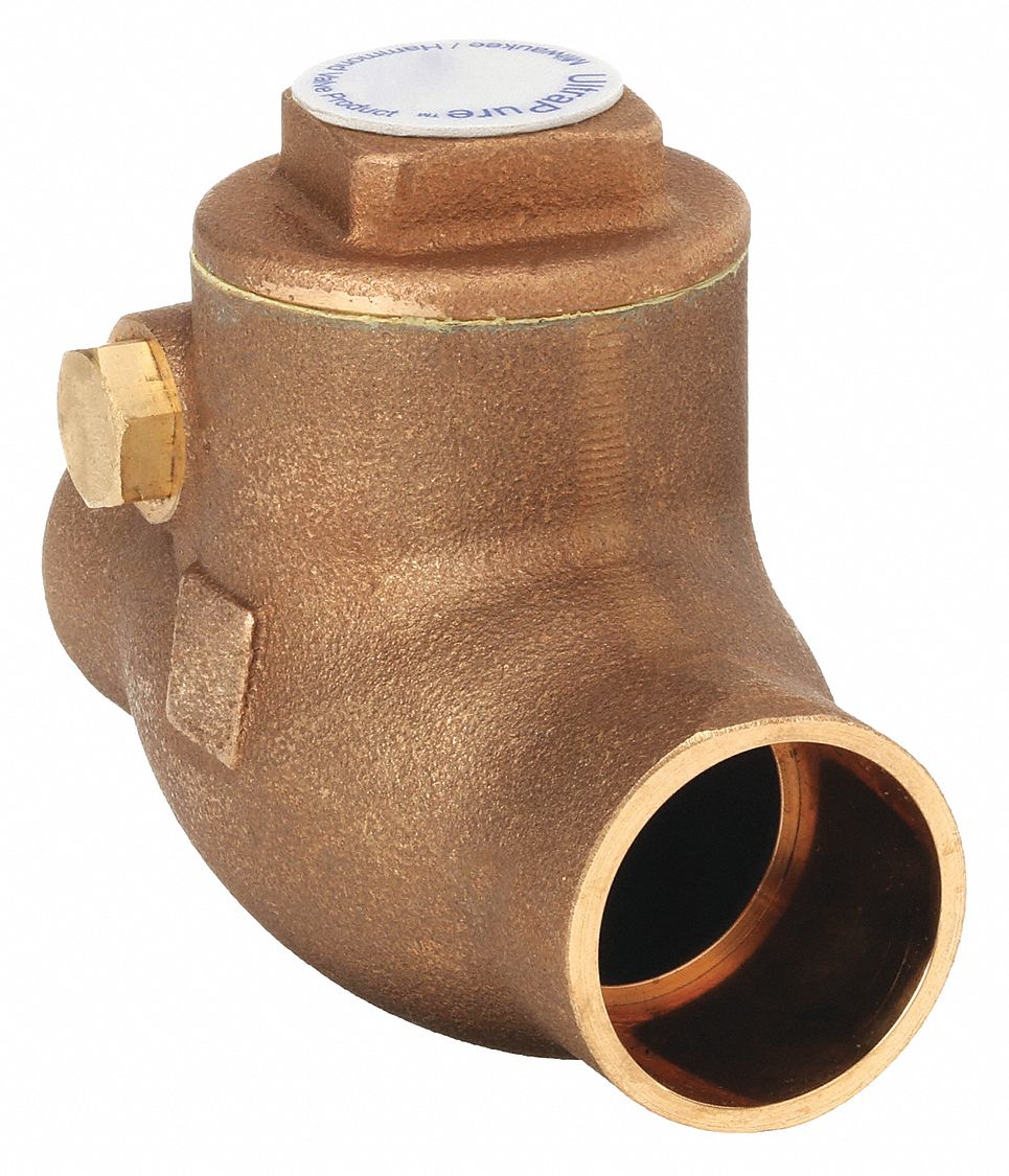 MILWAUKEE VALVE, Single Flow, Inline Swing, Low Lead Swing Check Valve ...