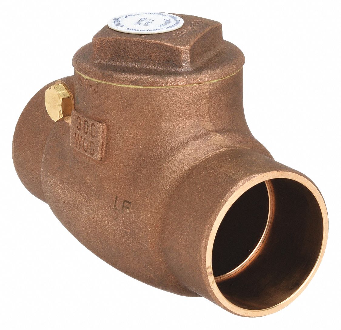 MILWAUKEE VALVE, Single Flow, Inline Swing, Low Lead Swing Check Valve ...