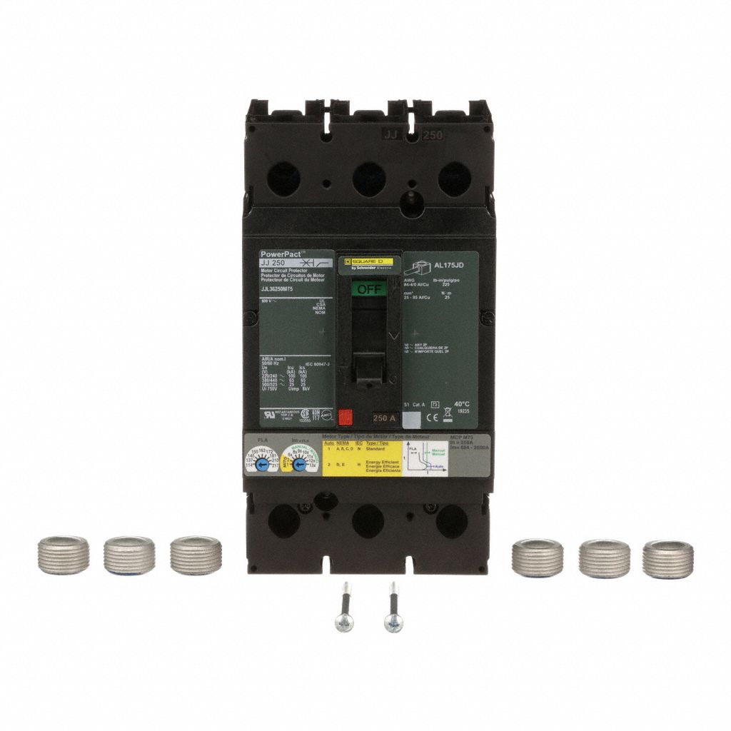 SQUARE D Molded Case Circuit Breaker: 250 A Amps, 100kA at 240V AC ...