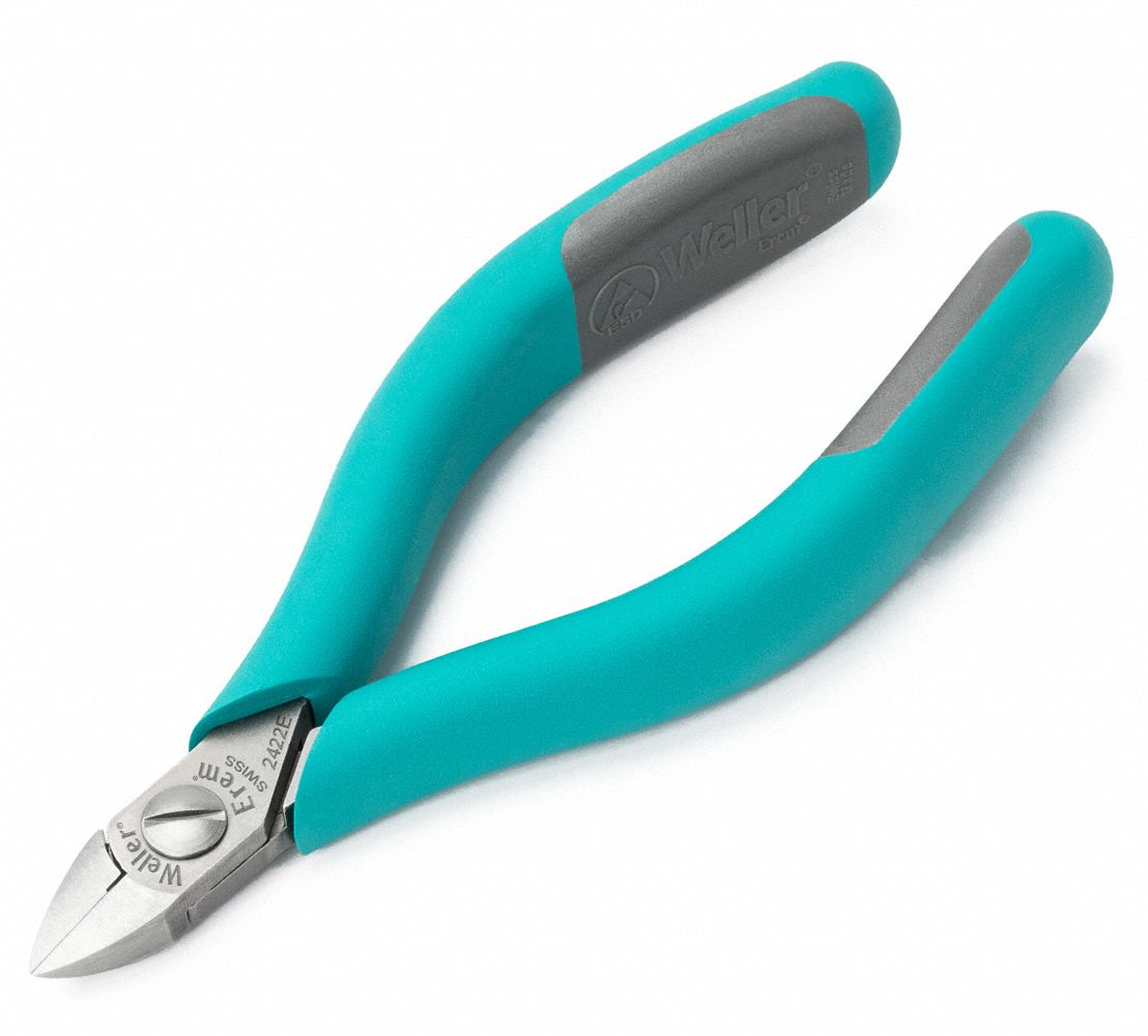 EREM Precision Diagonal Cutting Plier: ESD-Safe, Flush, Narrow, 5 1/8 ...