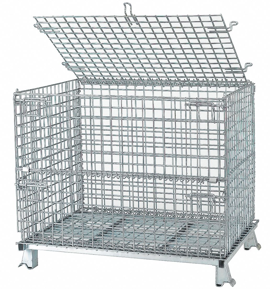 NASHVILLE WIRE, 17.2 cu ft, 40 in x 32 in x 34 1/2 in, Collapsible Bulk ...