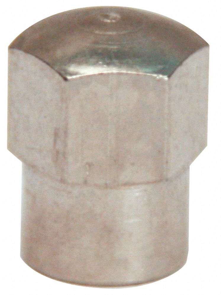 V Cap,3/8 In,3/8 In,Sil,Met,Hd,PK100 - Grainger