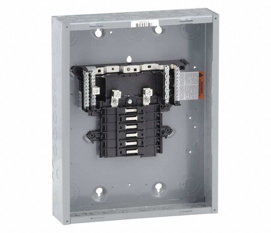 SQUARE D Carga Central, Zapata Principal, Convertible,125 Amperes,120/240VCA Voltaje,Número de ...