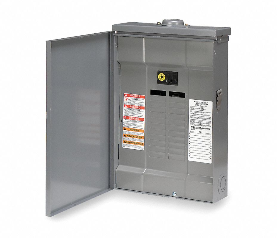 SQUARE D Carga Central, Interruptor de Circuito Principal, Convertible,100 Amperes,120/240VCA ...