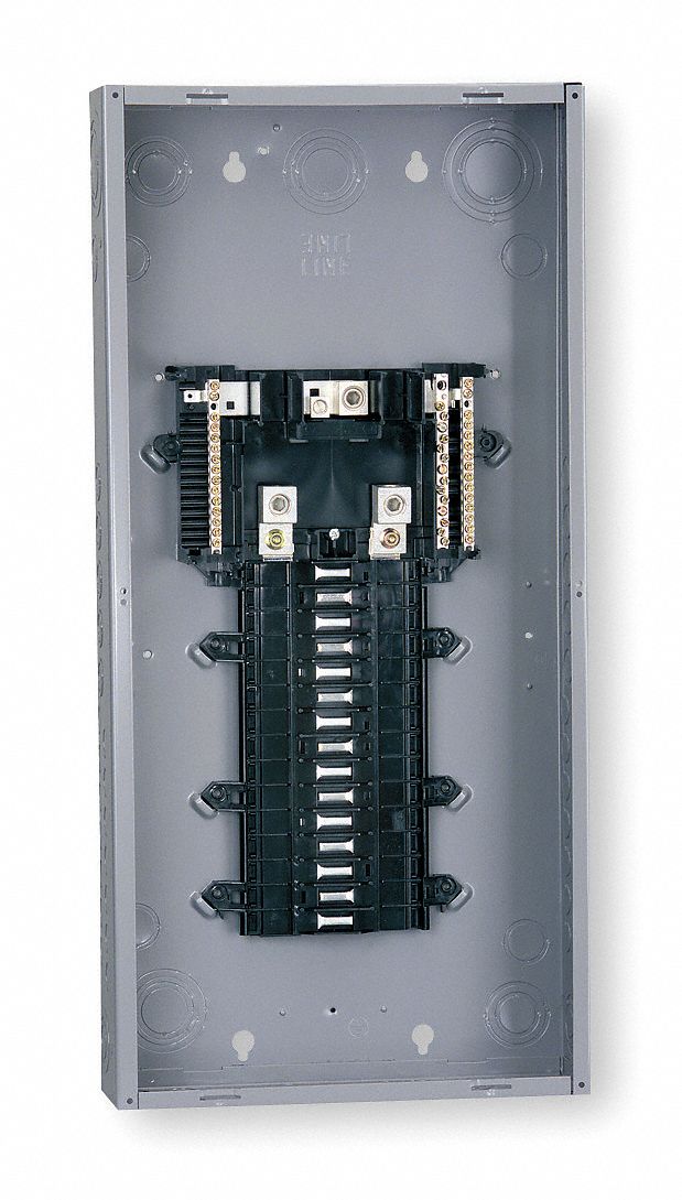 SQUARE D Carga Central, Zapata Principal, Convertible,125 Amperes,120/240VCA Voltaje,Número de ...