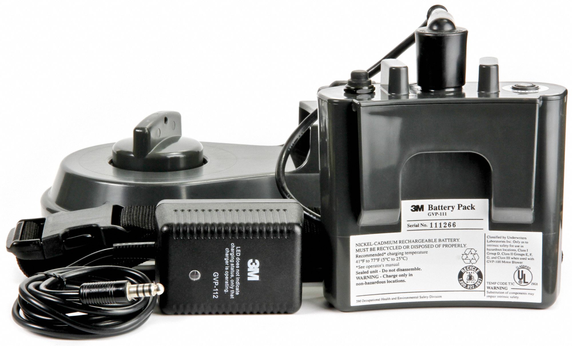 3M PAPR System, Includes Blower, Power Cord, Battery, Charger, Flow ...