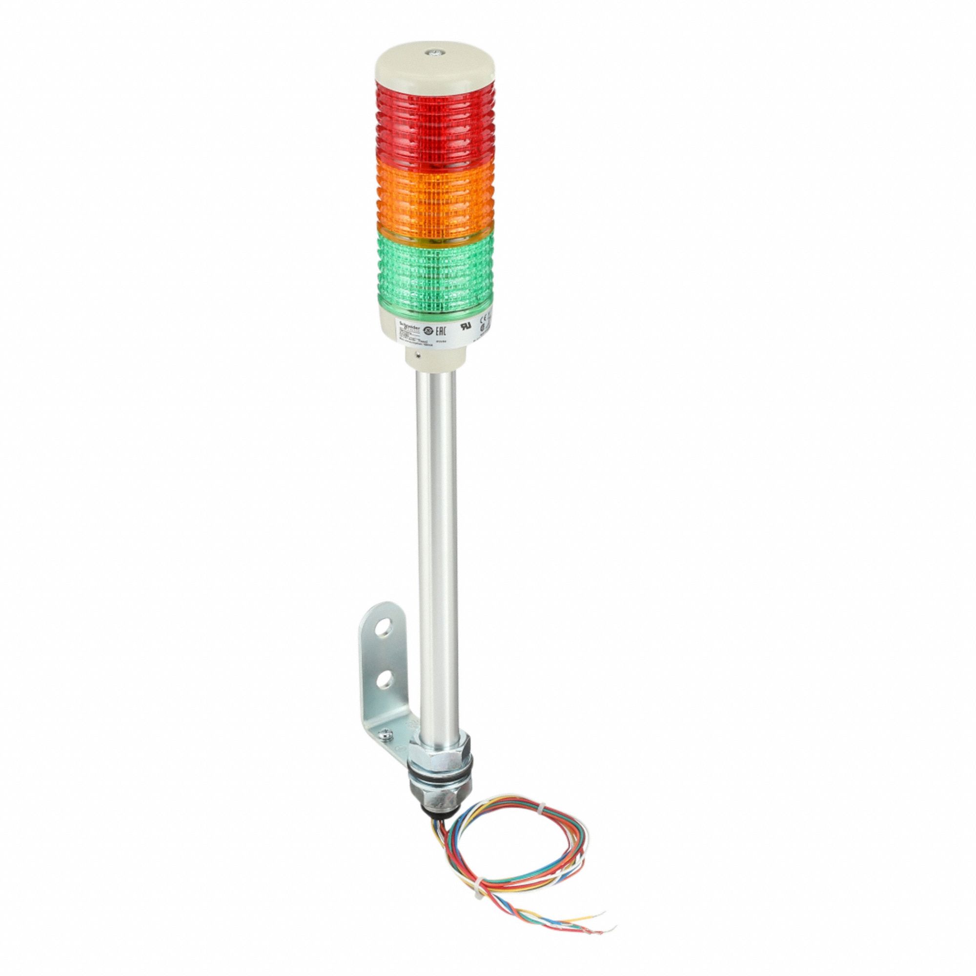SCHNEIDER ELECTRIC, 3 Tier, Green/Orange/Red, Tower Light Assembly ...