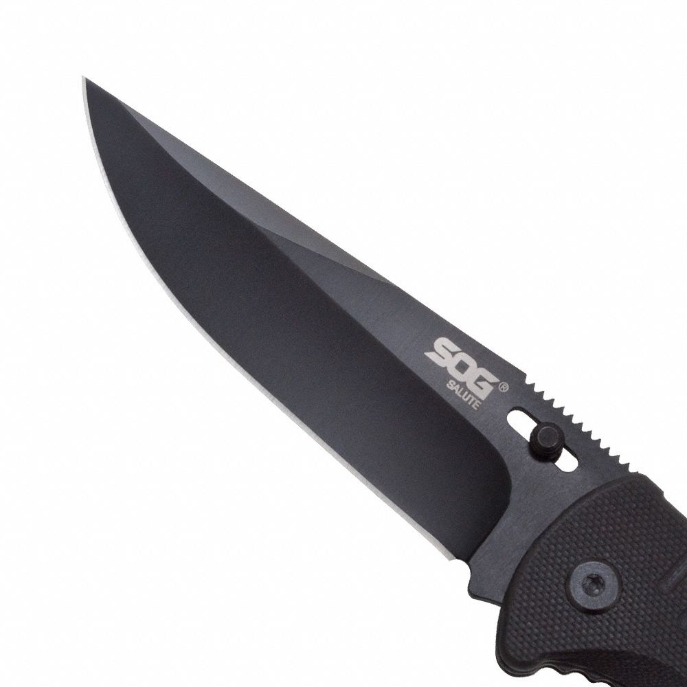 SOG Folding Knife: 3 3/4 in Blade Lg, 4 3/4 in Closed Lg, 8 1/4 in ...