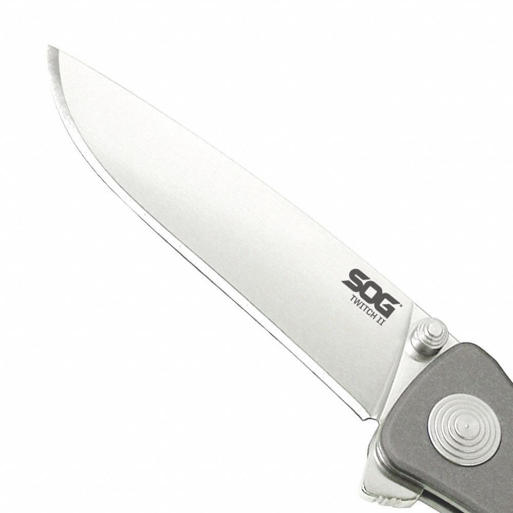 SOG Folding Knife: 2 3/4 in Blade Lg, 3 1/2 in Closed Lg, 6 1/4 in ...