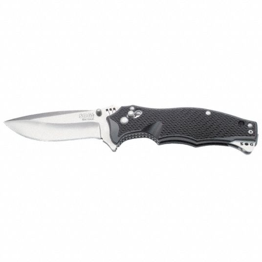 SOG, 1 1/2 in Blade Lg, 4 1/4 in Closed Lg, Vulcan(TM) Mini Knife ...
